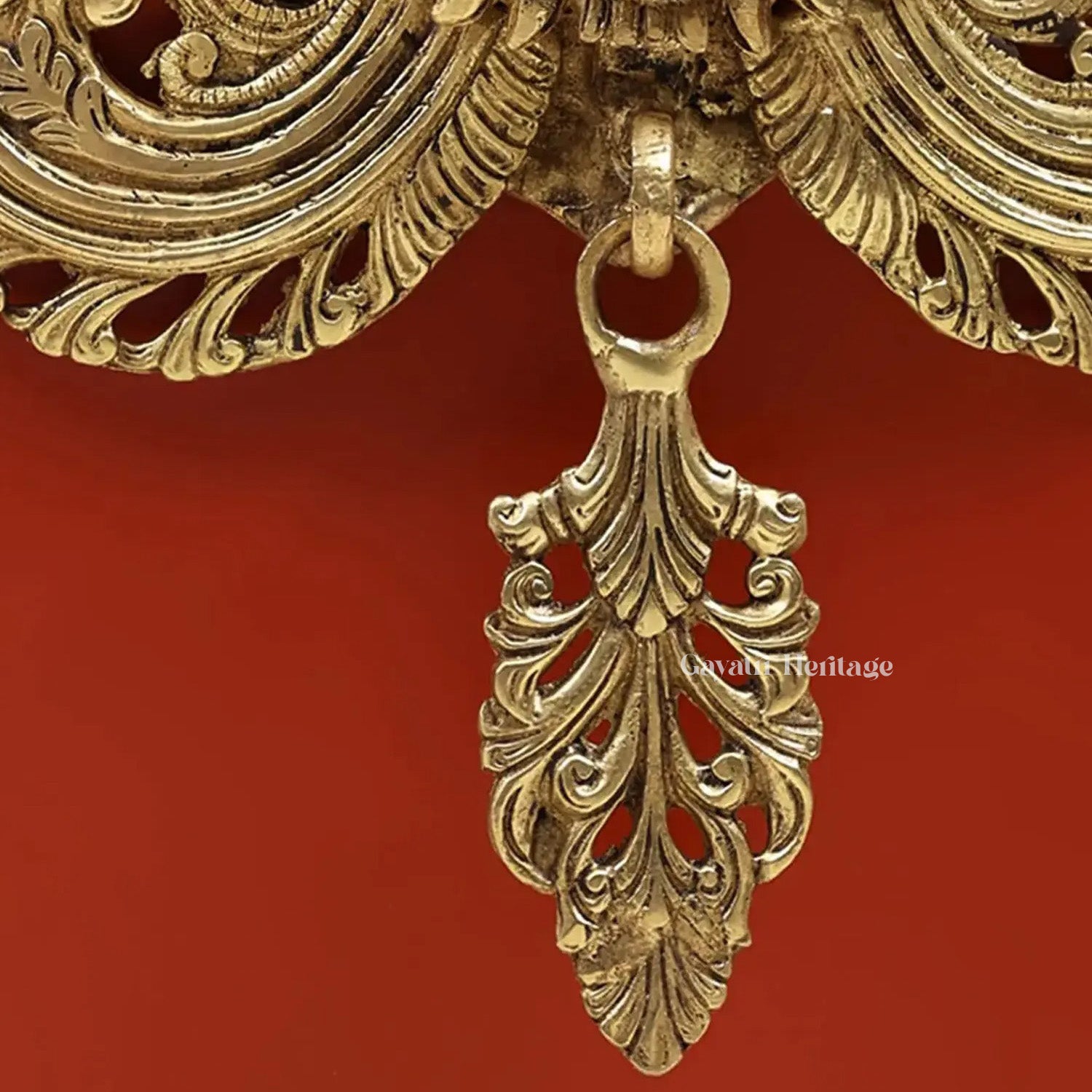 Brass Kirtimukh Wall Hanging – Divine Protection Symbol – Gayatri Heritage
