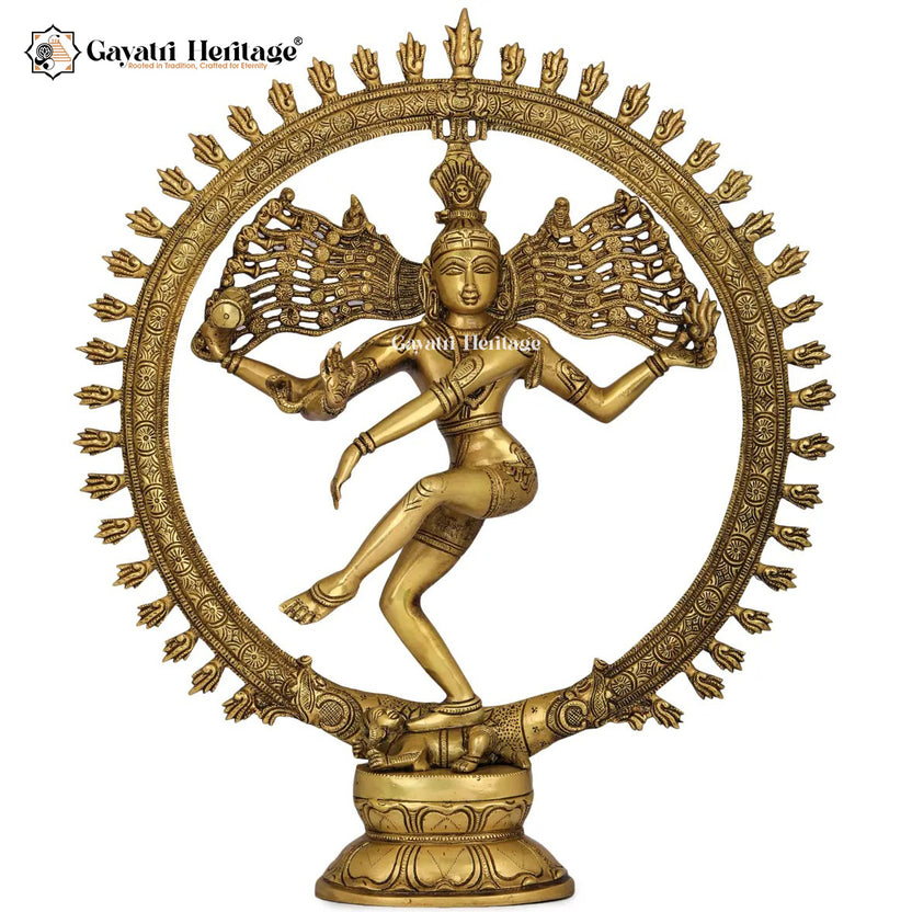 Brass Nataraj Sculpture – Divine Dance of Lord Shiva – Gayatri Heritage