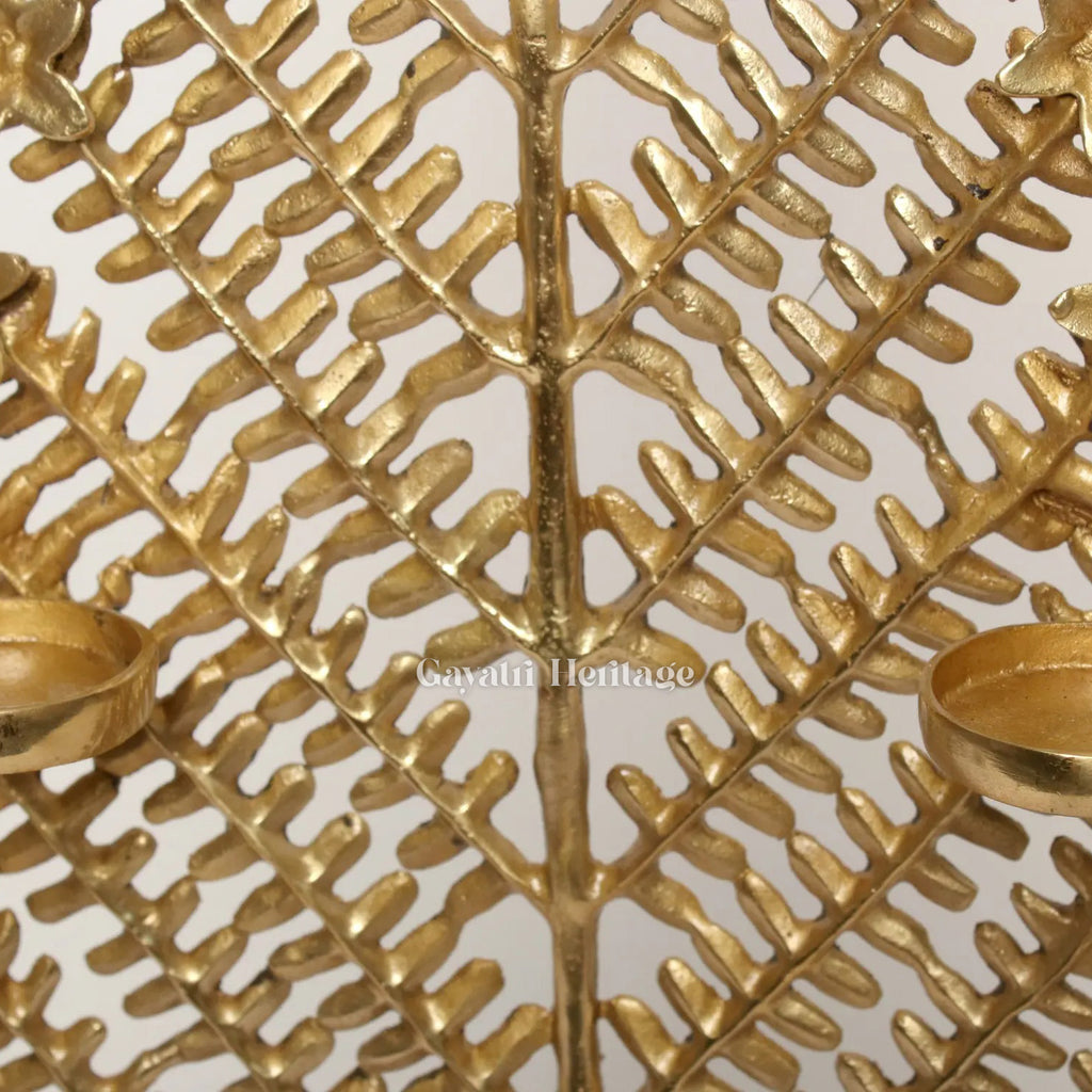 Brass Christmas Tree with Candle Holders – Elegant Festive Decor | Gay ...
