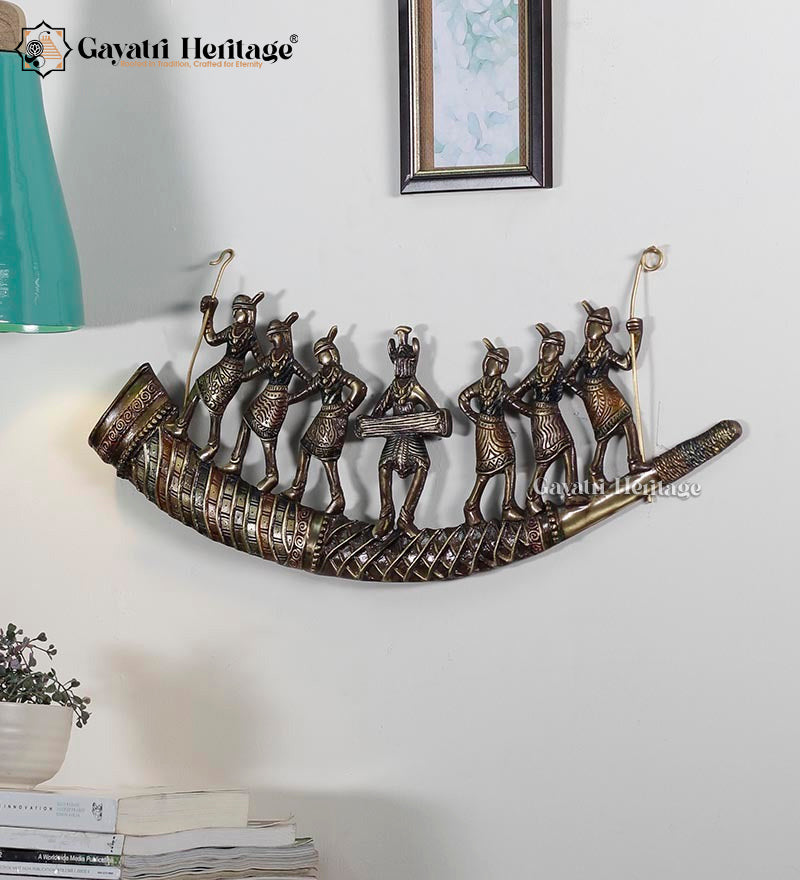 Brass Wall Hanging – Traditional Folk Dancers Art | Gayatri Heritage