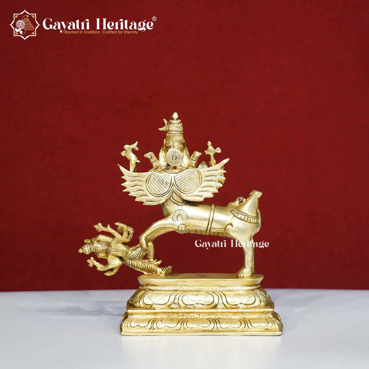 Brass Sarweshwara Statue – South Indian Divine Idol | Gayatri Heritage