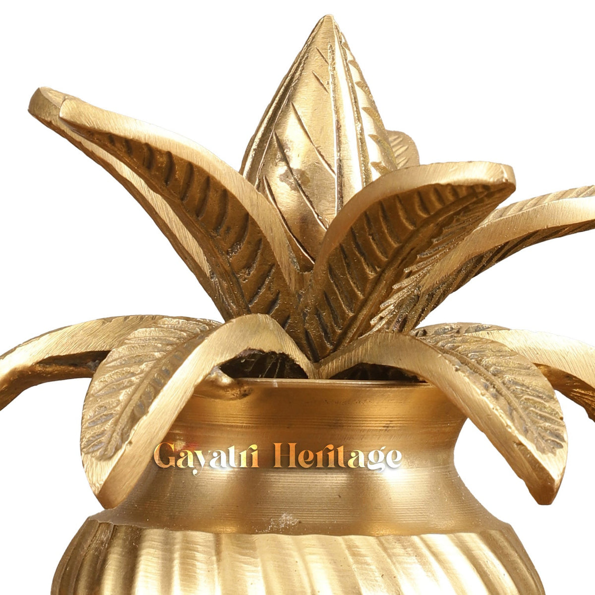 Brass Coconut Puja Kalash – Sacred Vessel for Rituals | Gayatri Herita ...